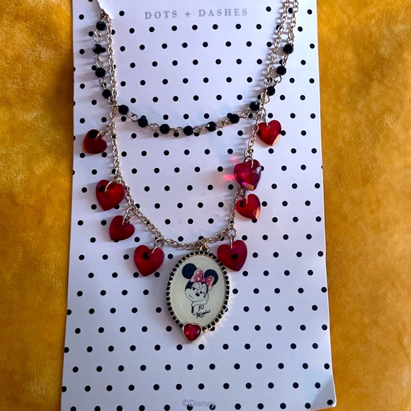 Disney | Jewelry | Dots Dashes Minnie Double Chain Necklace | Poshmark
